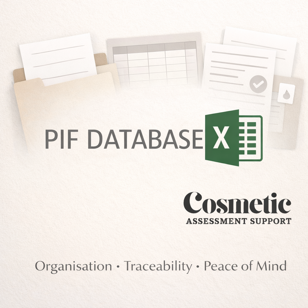 PIF Database – Cosmetic Assessment Support